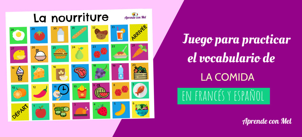 JUEGO para practicar el vocabulario de la COMIDA – Aprende con Mel