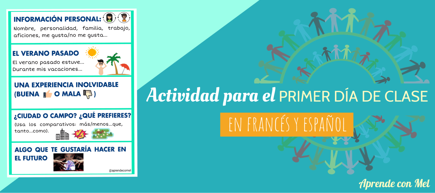 Actividad para el primer día de clase – Aprende con Mel